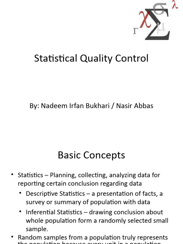Statistical Quality Control Charts | PDF | Standard Deviation | Statistics Statistical Quality Control Charts | PDF | Standard Deviation | Statistics