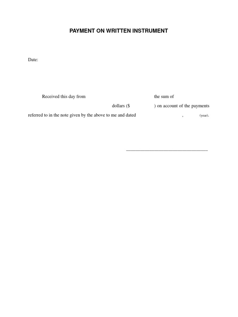 Payment Receipt Form | PDF