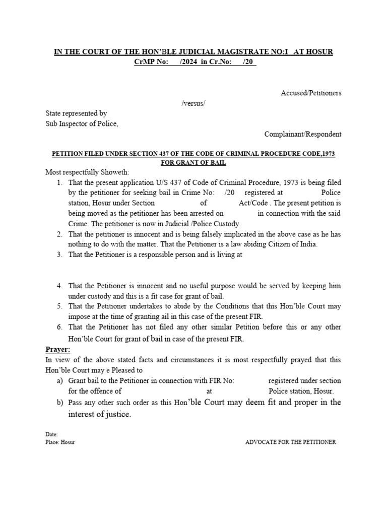 437 Bail | PDF | Bail | Legal Action