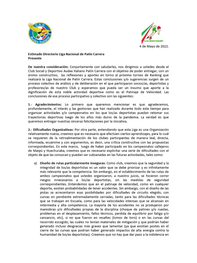 Carta Liga Nacional_compressed | PDF | Deportes | Evasión de impuestos