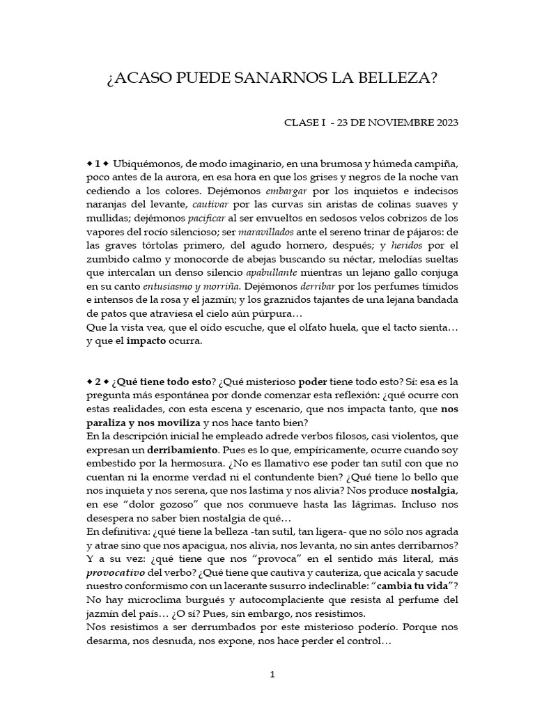 La Belleza como Sanación Profunda | PDF | Belleza | Verdad
