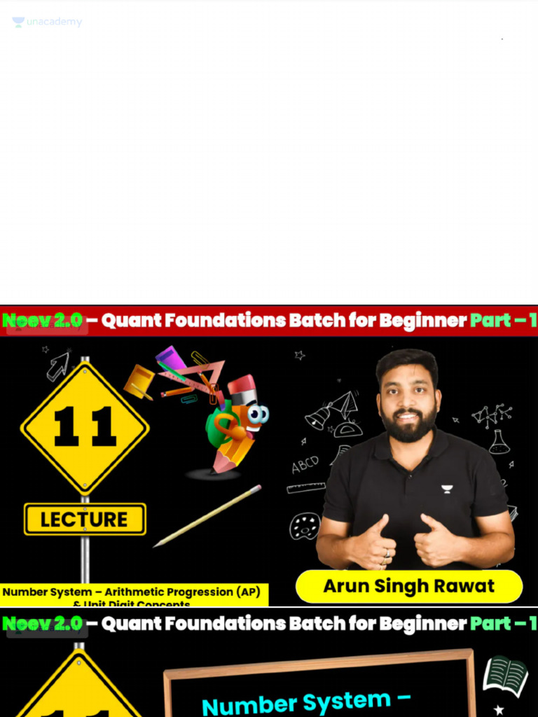Number System Arithmetic Progression AP Unit Digit Concepts With Anno | PDF