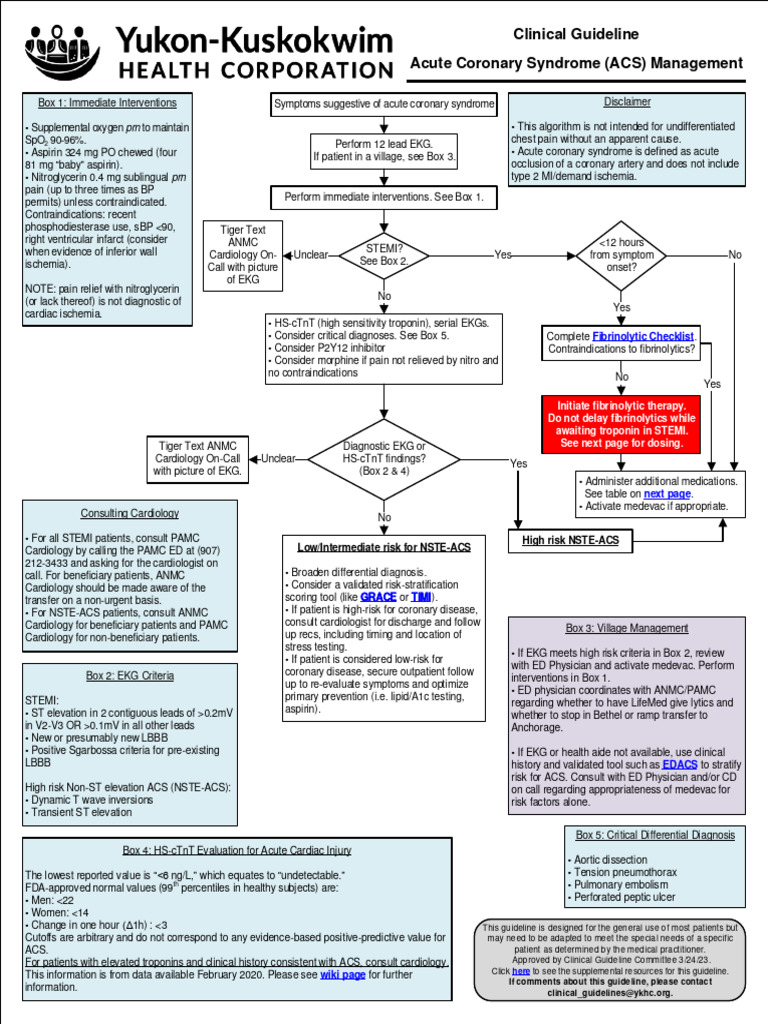 Clinical Guideline: Fibrinolytic Checklist Fibrinolytic Checklist | PDF ...