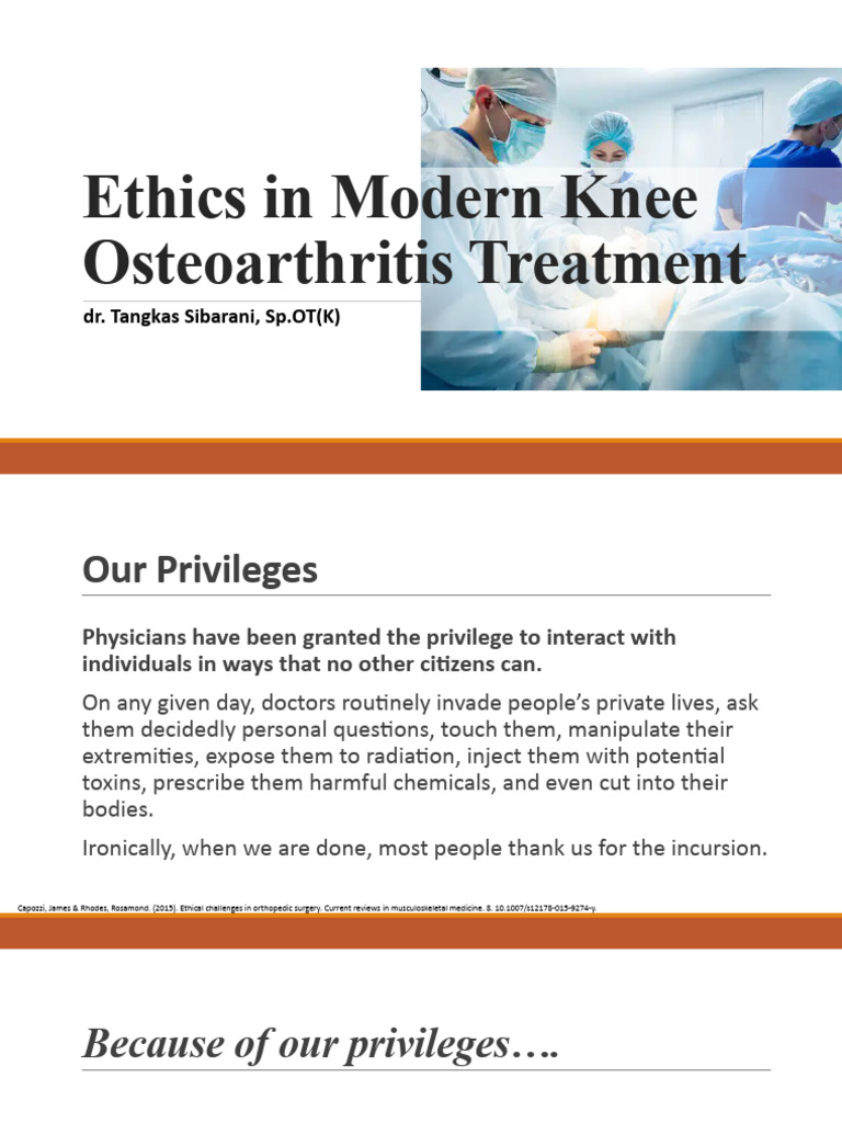 Ethical Challenge Orthopaedic | PDF | Surgery | Orthopedic Surgery