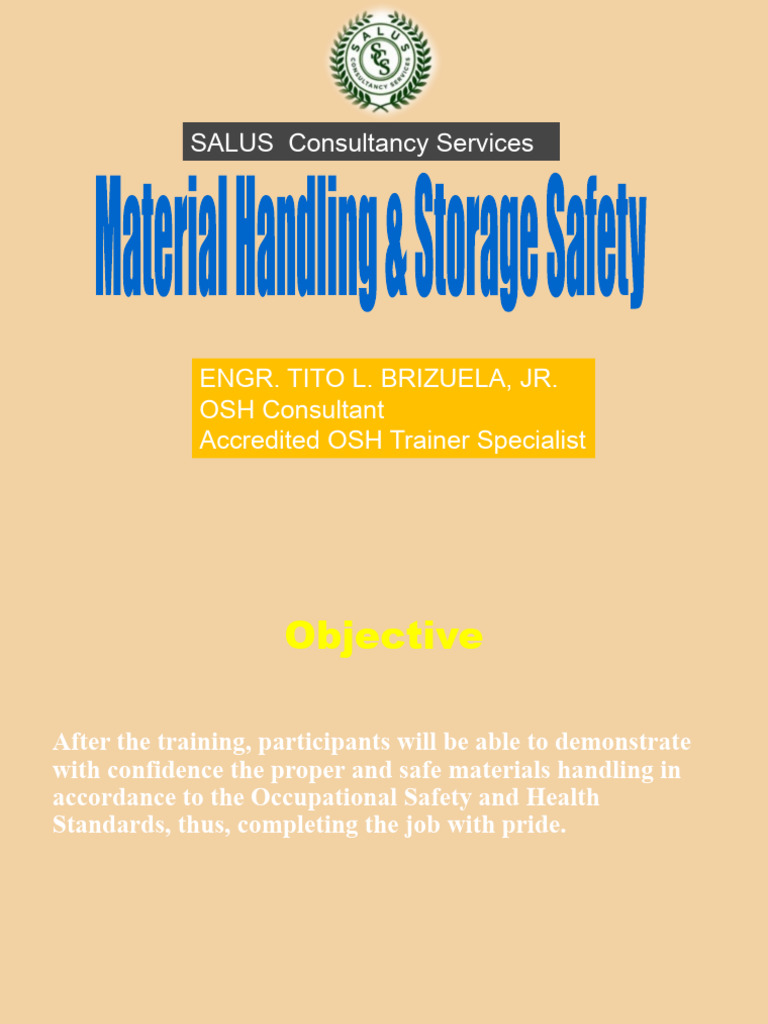 Materials Handling and Storage October 2016 Pax | PDF | Hazards ...