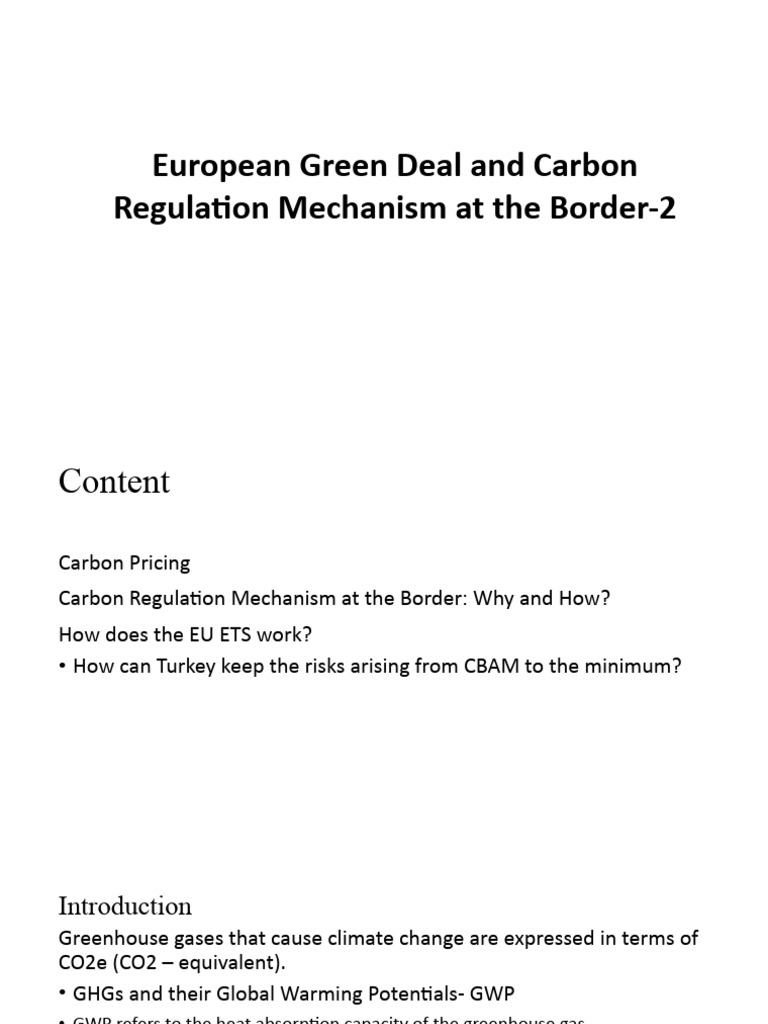 EU Carbon Regulations Explained | PDF | Environmental Impact | Climate ...