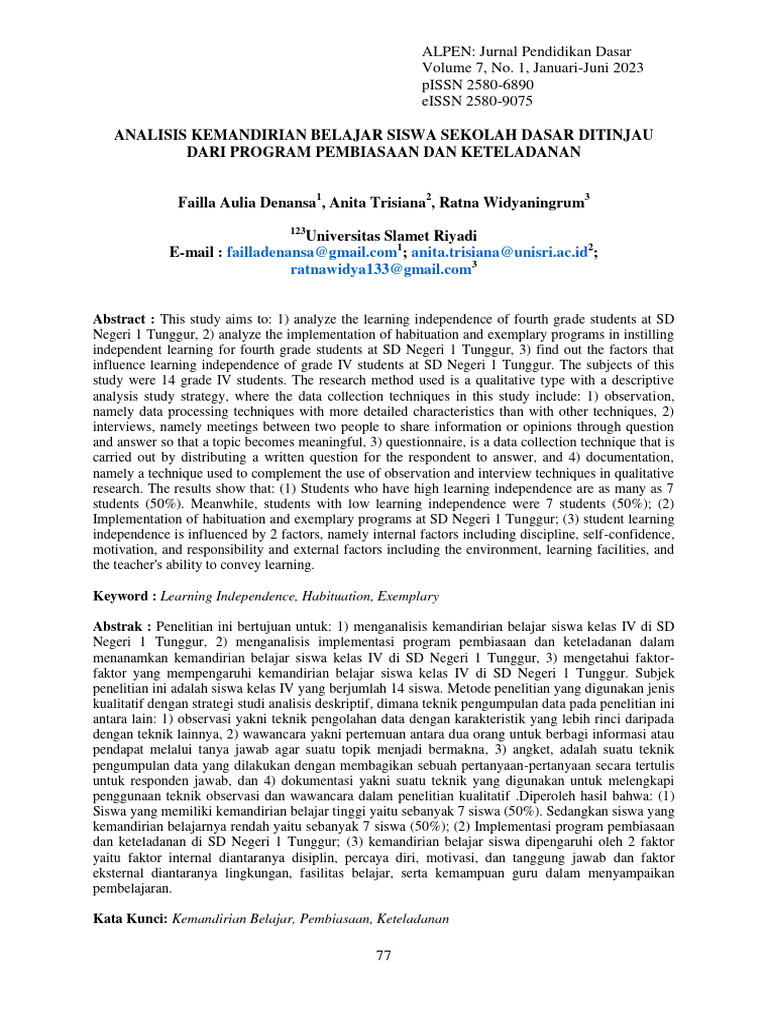 167-Article Text-809-1-10-20230316 | PDF | Qualitative Research | Behavioural Sciences