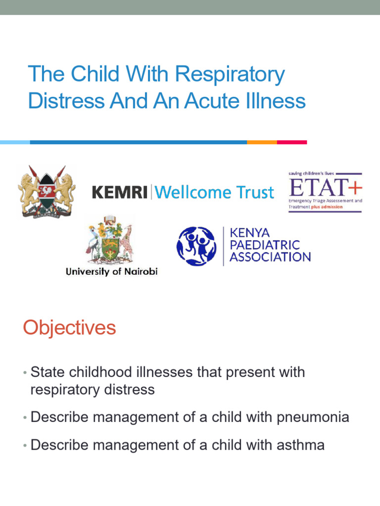 Pediatric Respiratory Distress Guide | PDF | Pneumonia | Cough