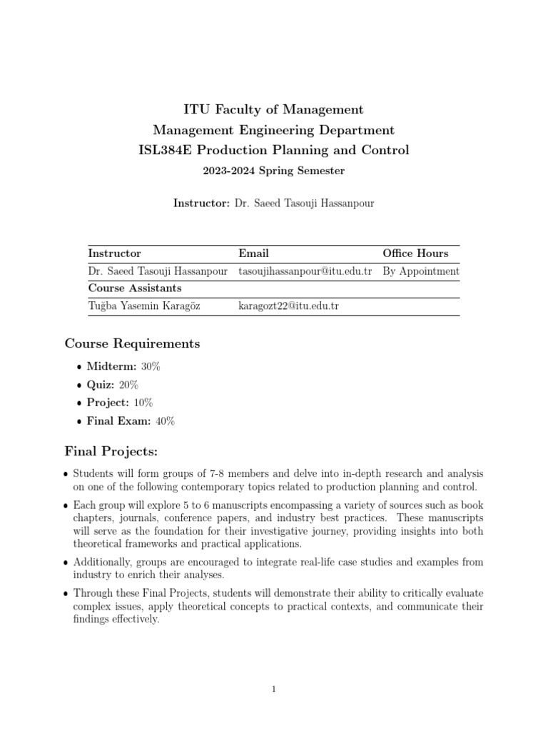 PP Outline - Updated | PDF | Lean Manufacturing | Operations Management