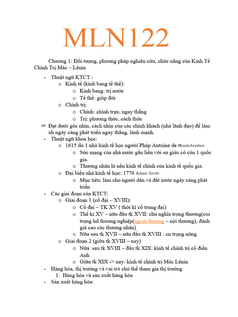 MLN122 Note | PDF