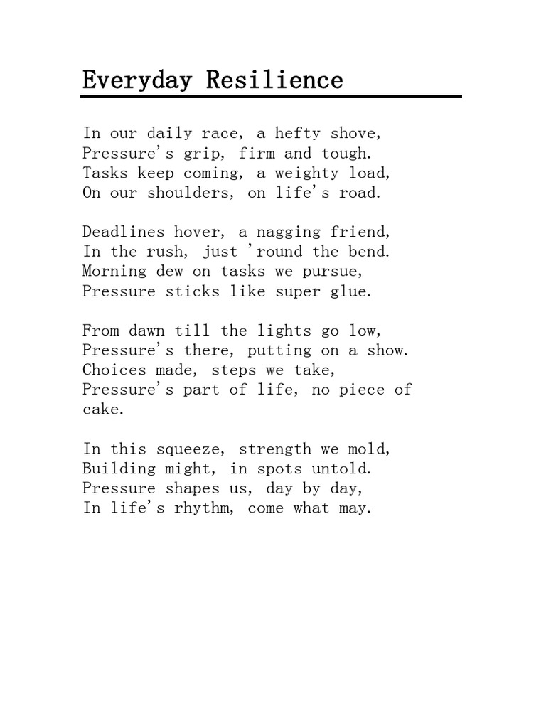 Everyday Resilience Under Pressure | PDF | Self-Improvement