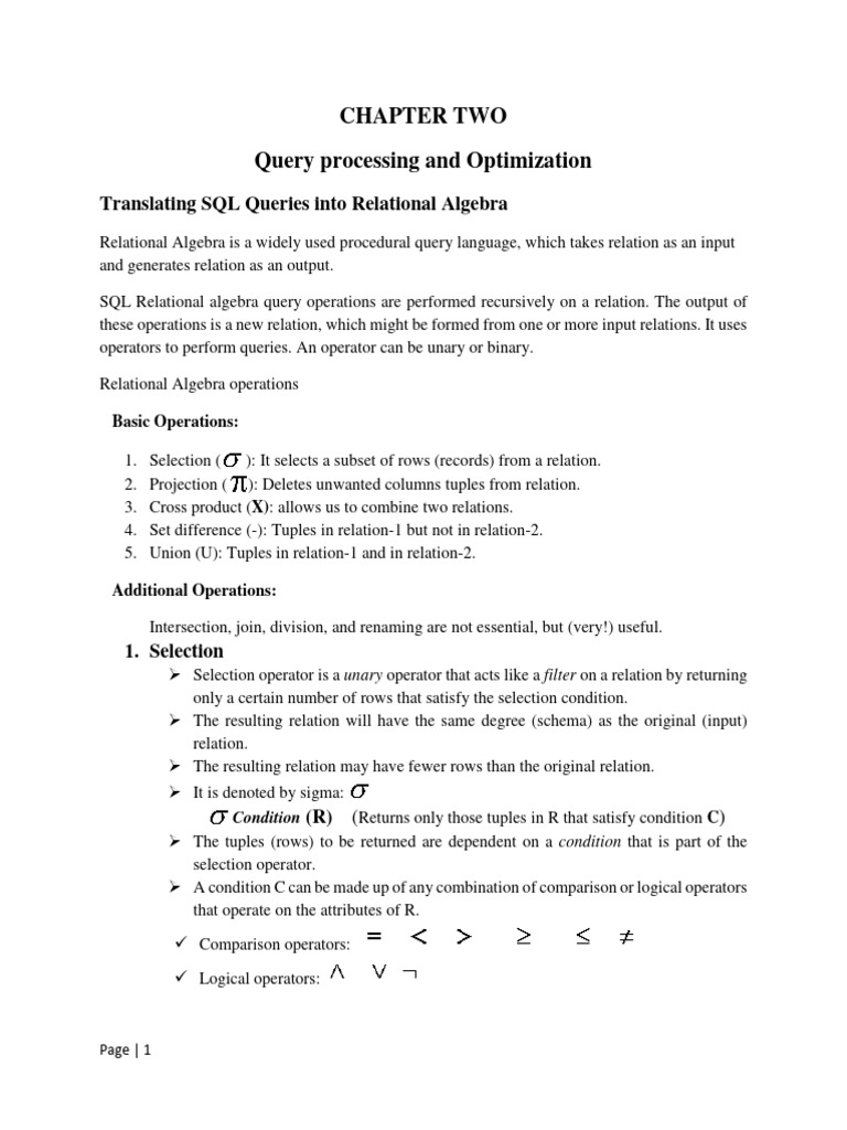 ADB Chapter Two | PDF | Relational Model | Mathematics