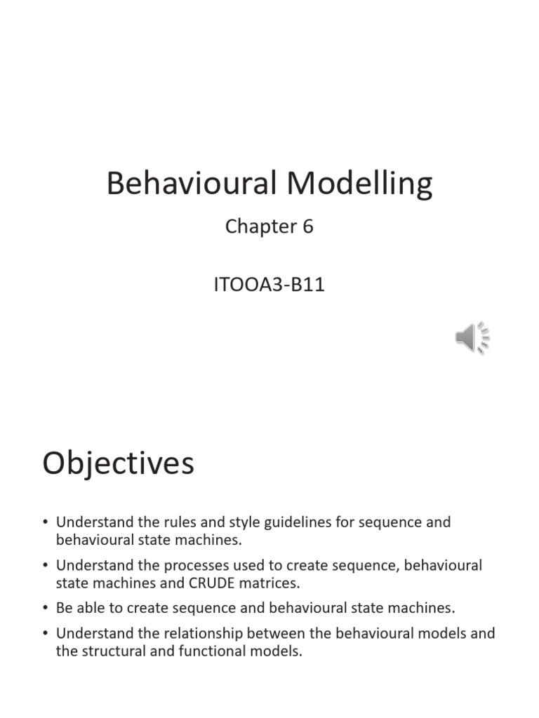 Chapter 6 Behavioural Modelling Pdf Class Computer Programming Object Computer Science