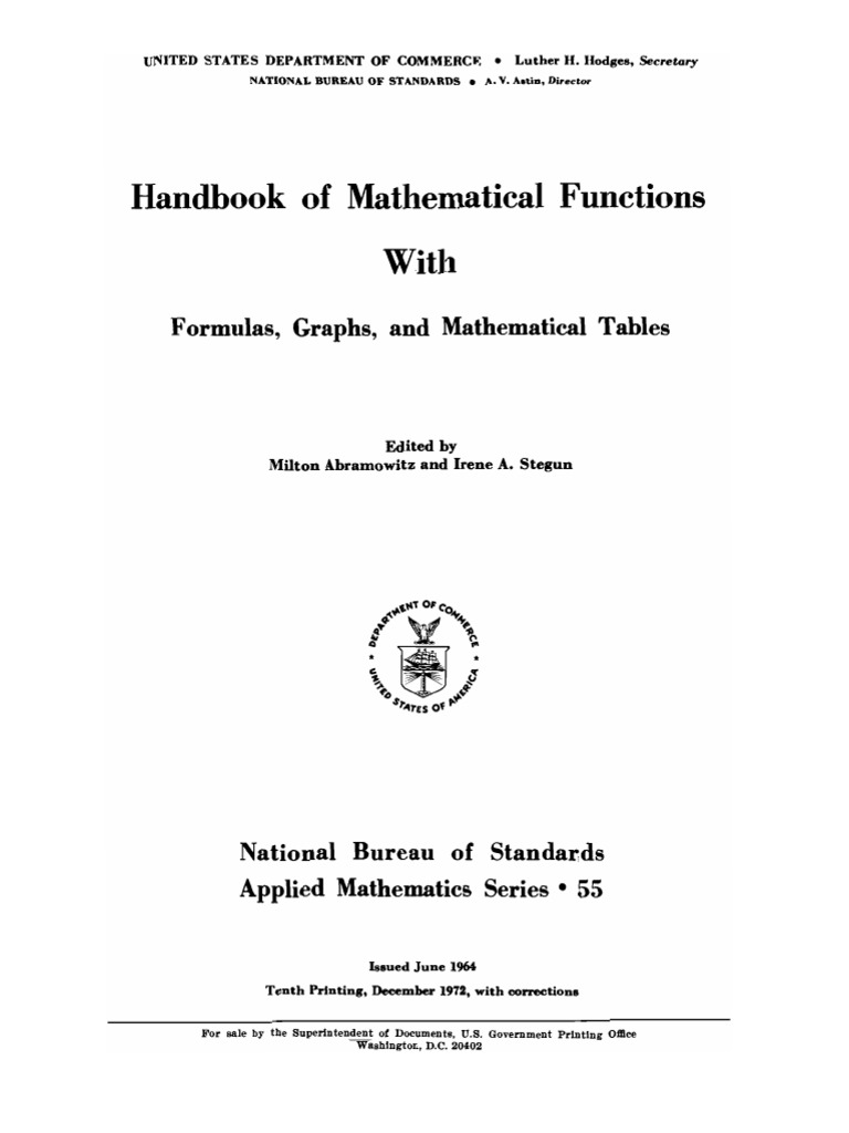 Abramovitz | PDF | Recurrence Relation | Function (Mathematics)