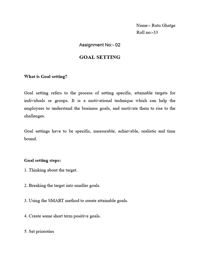 Goal Setting Download Free Pdf Goal Goal Setting