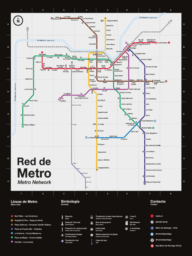 Mapa Del Metro de Santiago | PDF