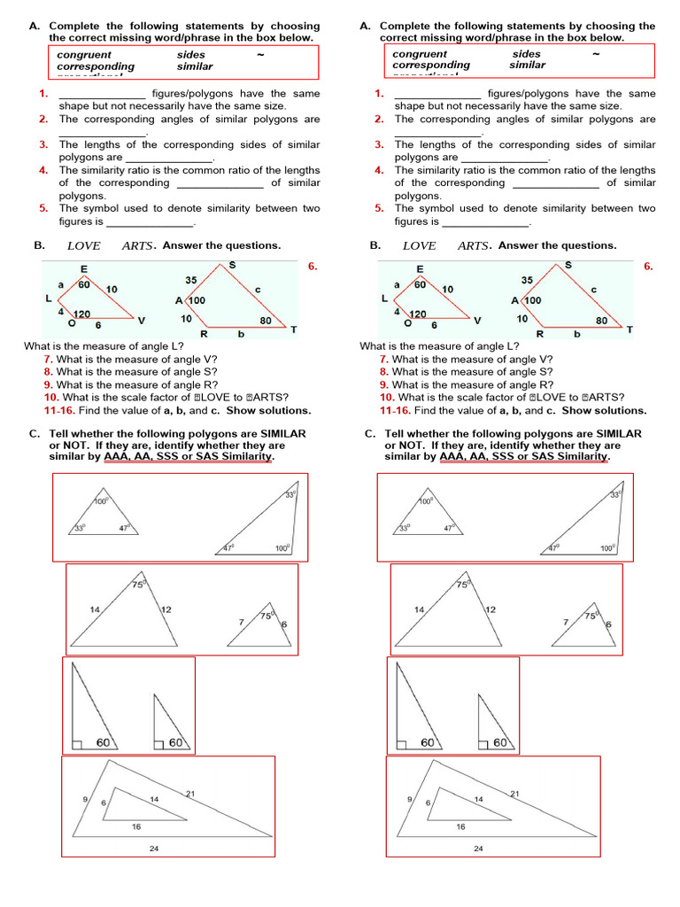 Understanding Polygon Similarity Concepts | PDF | Mathematics ...