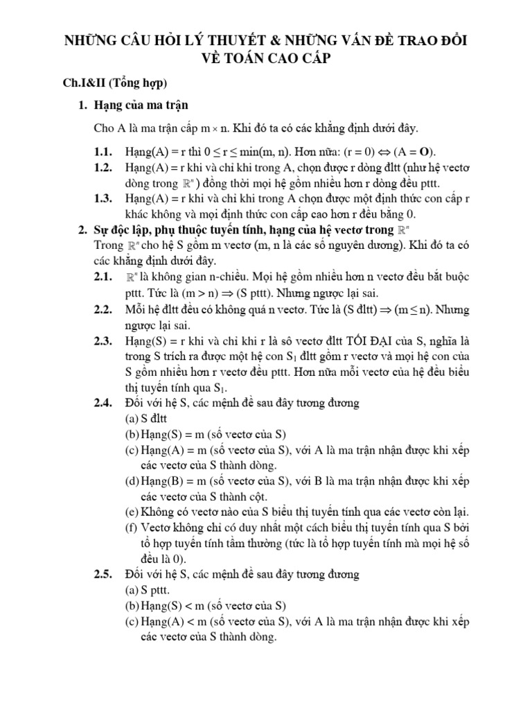 Cau Hoi Ly Thuyet TCC | PDF