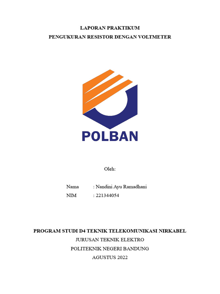 Pengukuran Resistor dengan Voltmeter | PDF | Teknologi & Rekayasa