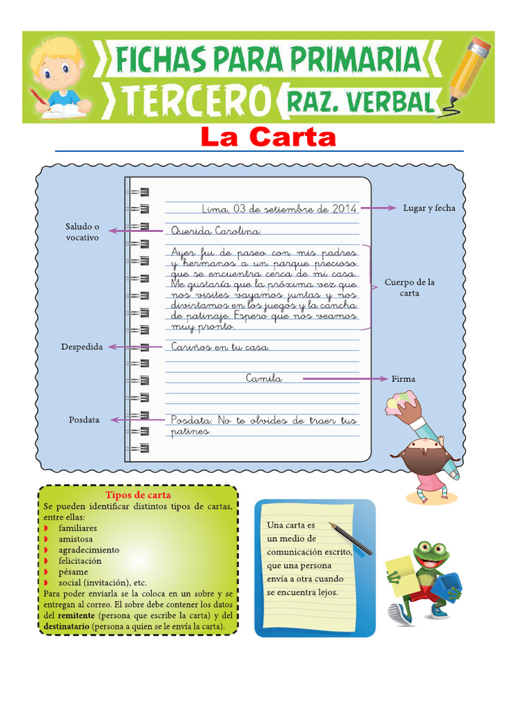 La Carta para Tercer Grado de Primaria | PDF