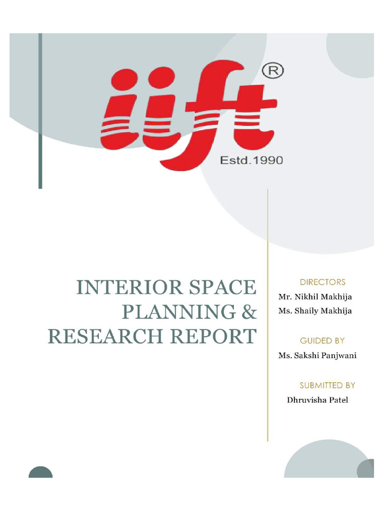 Interior Design Space Planning Report | PDF