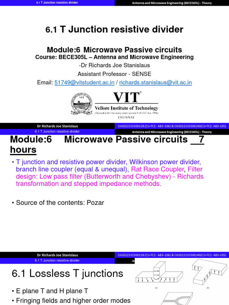 AME_6.1 T junction Resistive Power Divider | PDF | Electronic ...