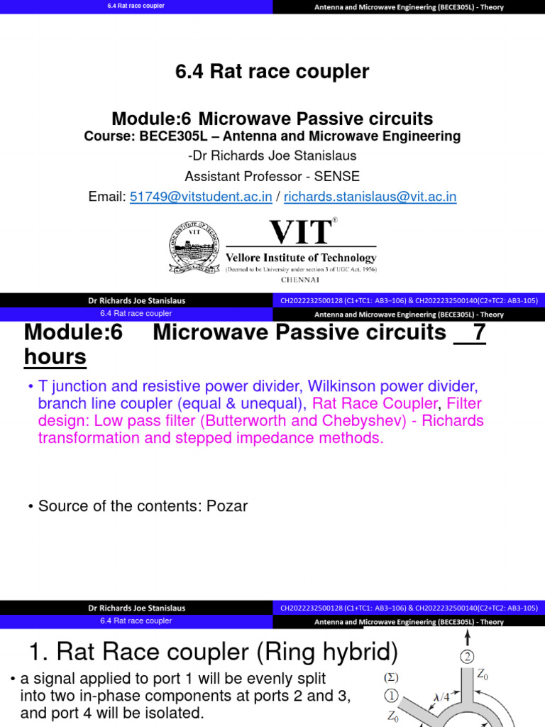 AME - 6.4 Rat Race Coupler | PDF