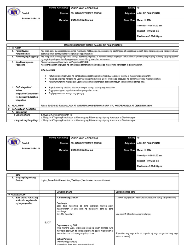 Detailed-Lesson-Plan - Number 2 Cedaw | PDF