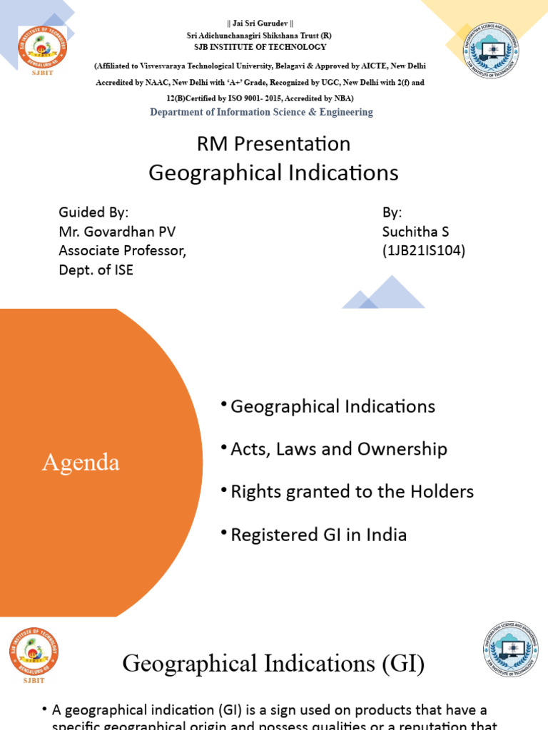 RM Presentation: Geographical Indications | PDF