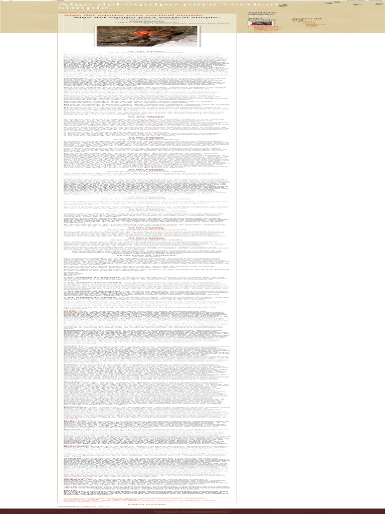 Algo Del Equipo para Vertical Simple | PDF | Cuerda | Nudo