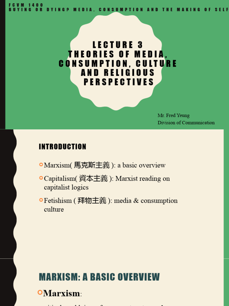 Lesson 3_Consumption Theories | PDF | Marxism | Bourgeoisie Lesson 3_Consumption Theories | PDF | Marxism | Bourgeoisie