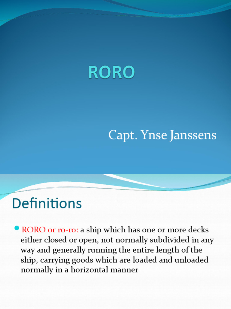 RORO | PDF | Ferry | Ships