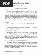 Vineland Adaptive Behavior Scale (VABS) | PDF | Educational Assessment ...