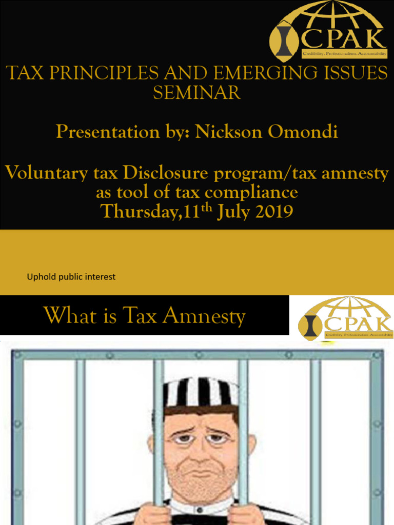 Amnesty As A Tax Compliance Tool | PDF | Taxes | Government Finances