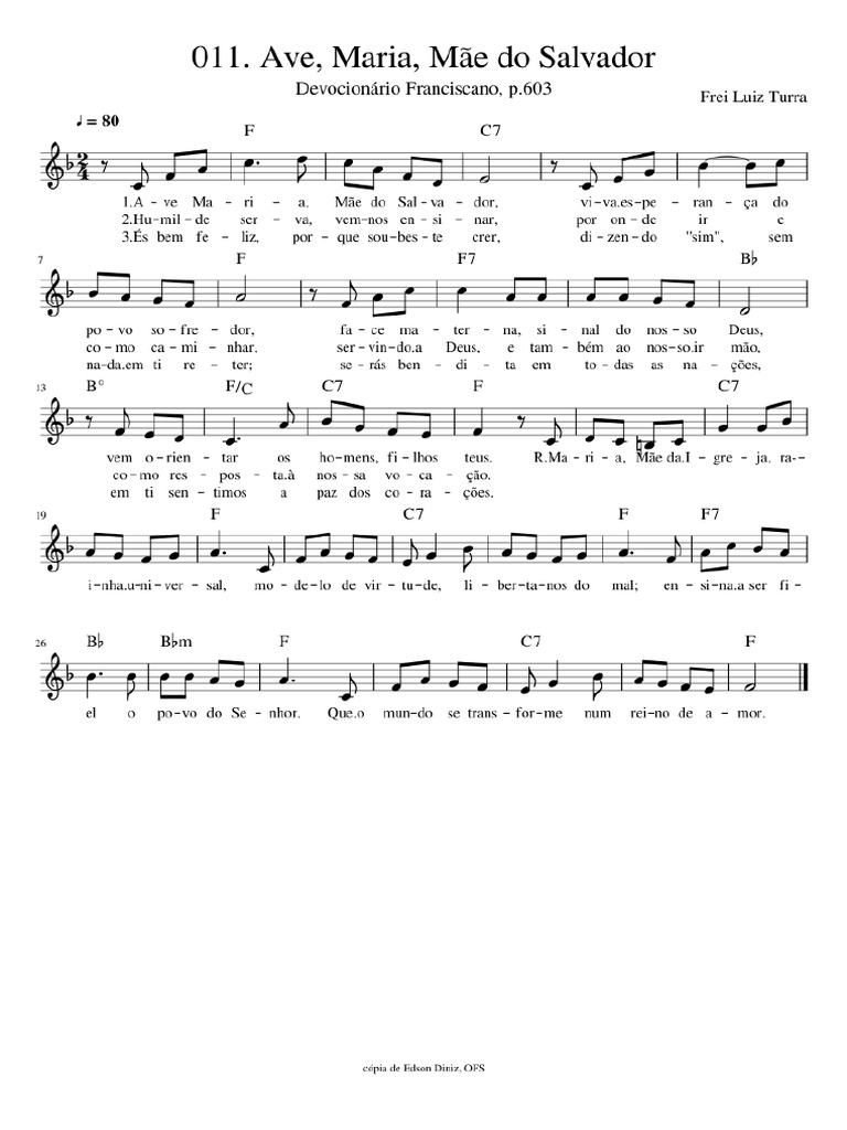 Ave-Maria, Mãe Do Salvador | PDF