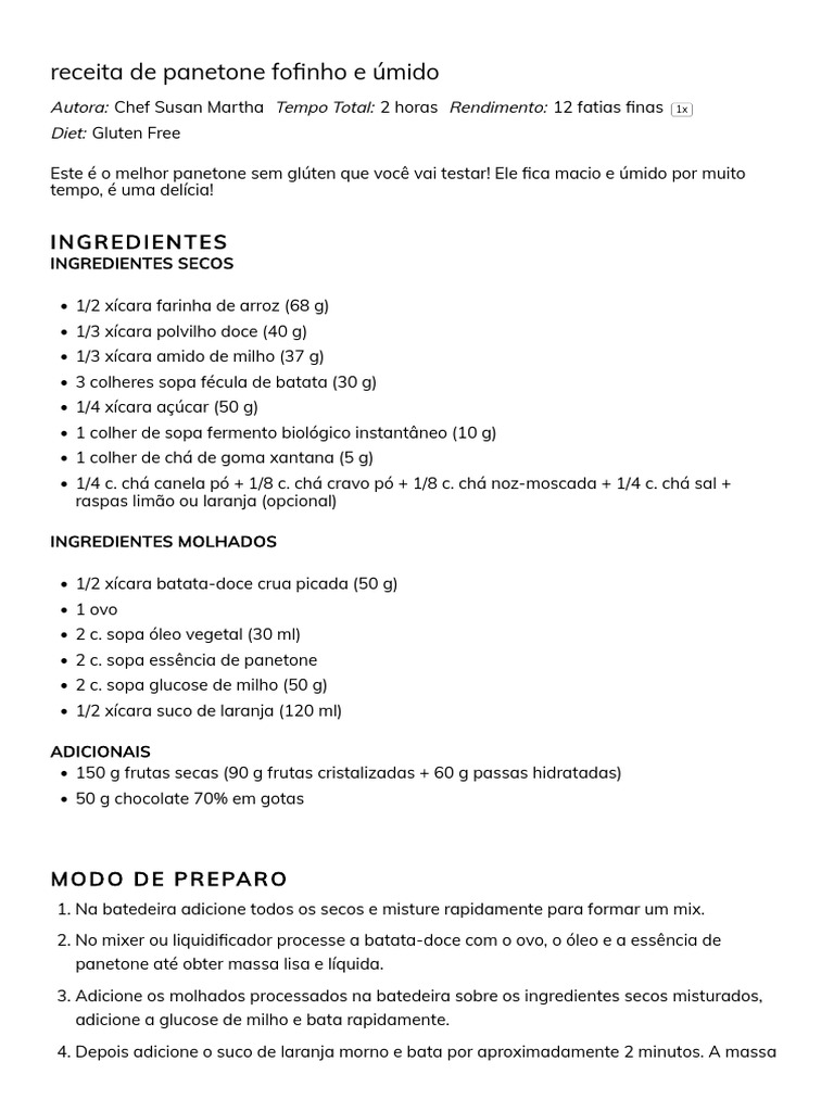 RECEITA DE PANETONE FOFINHO E ÚMIDO SEM TRIGO SEM LEITE - Receitas ...