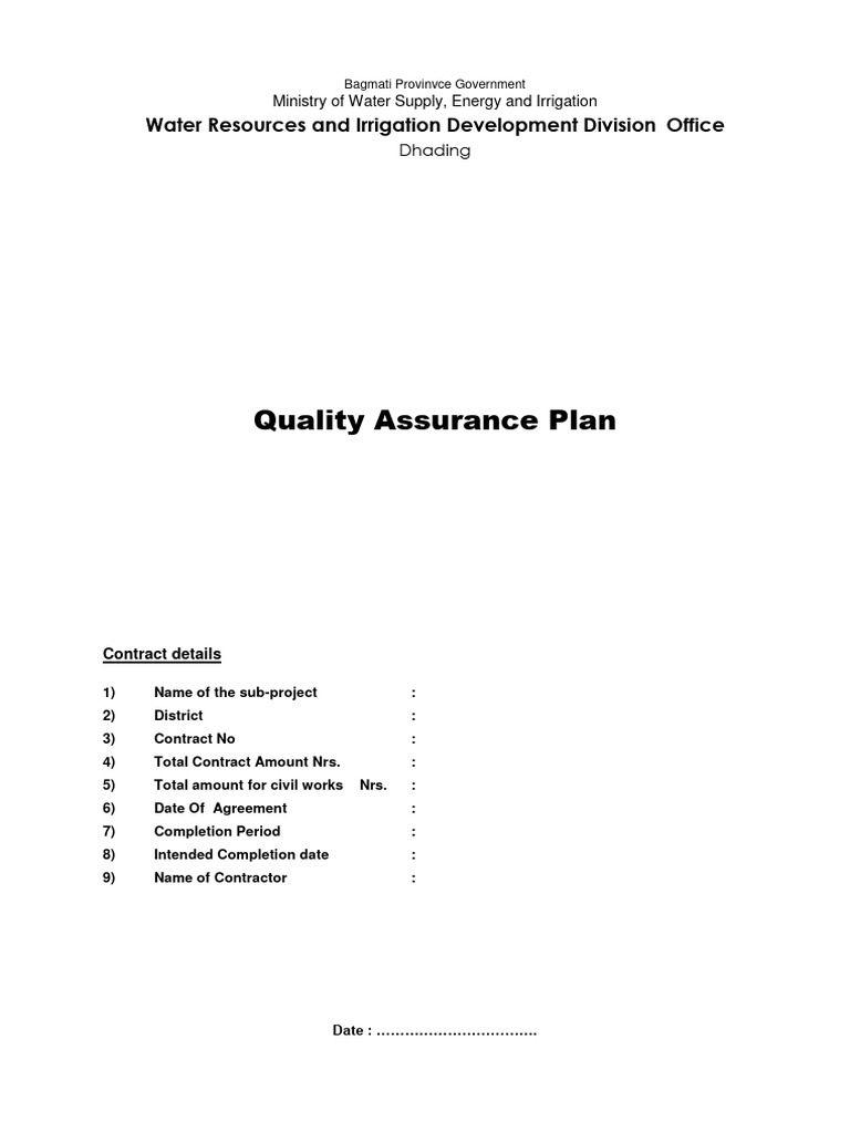 Sample_QAP | PDF | Concrete | Specification (Technical Standard)