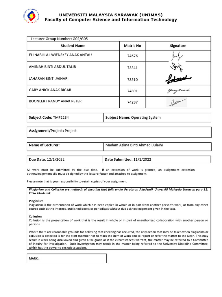 Group5 Project Pdf Scheduling Computing Process Computing
