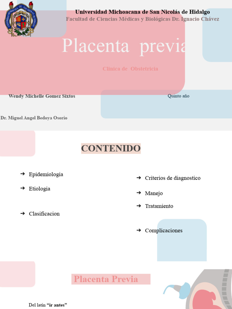 Guía Completa sobre Placenta Previa | PDF | Parto | Placenta