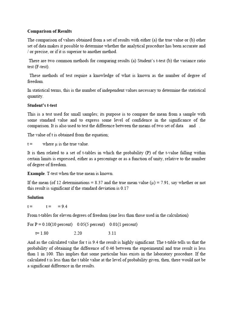 Lec 3 | PDF | Student's T Test | Standard Deviation
