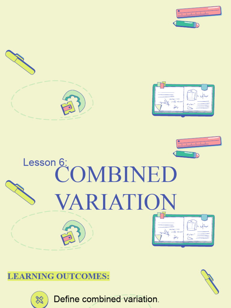 Understanding Combined Variation Concepts | PDF | Equations | Zero Of A ...