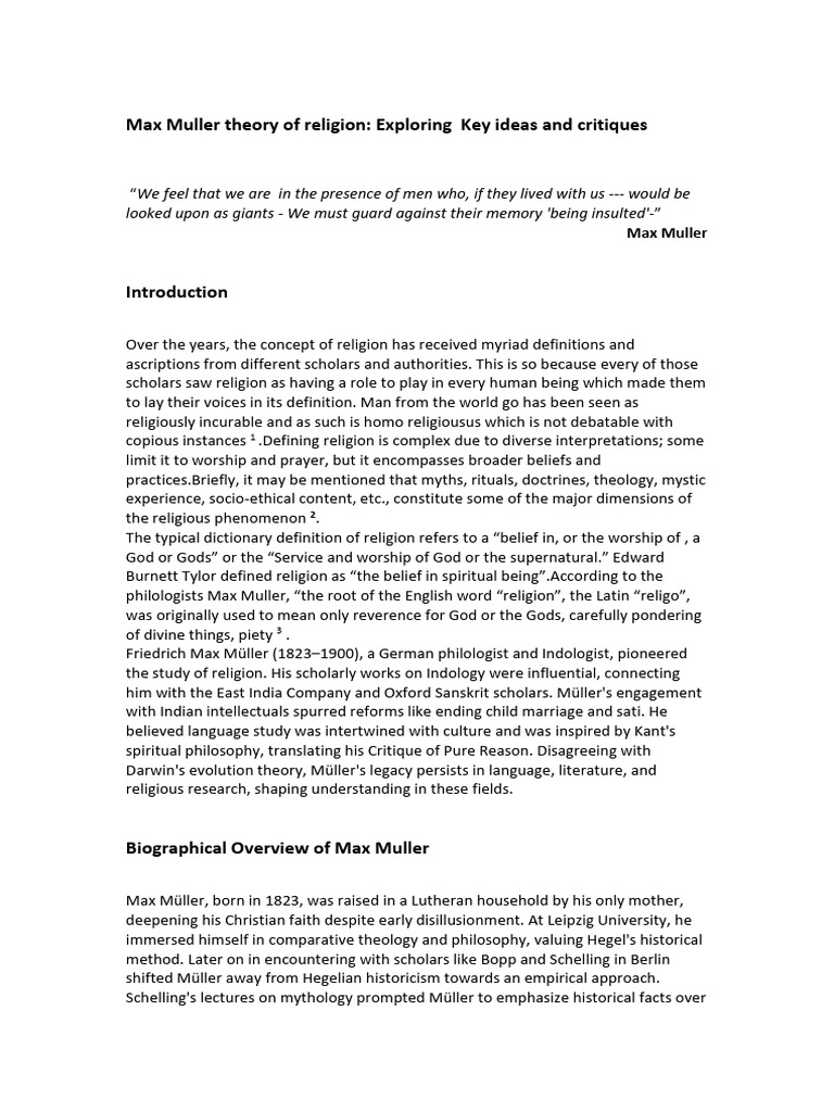 Max Muller | PDF | Religious Studies | Vedas