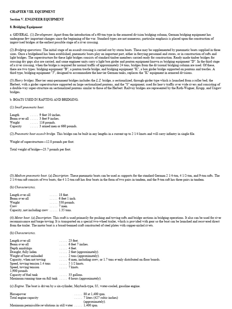 German Bridging Equipment | PDF | Bridge | Propeller