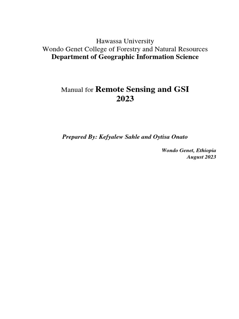 GIS Manual GIS RS 2023oytkef 2students | PDF | Geographic Information ...
