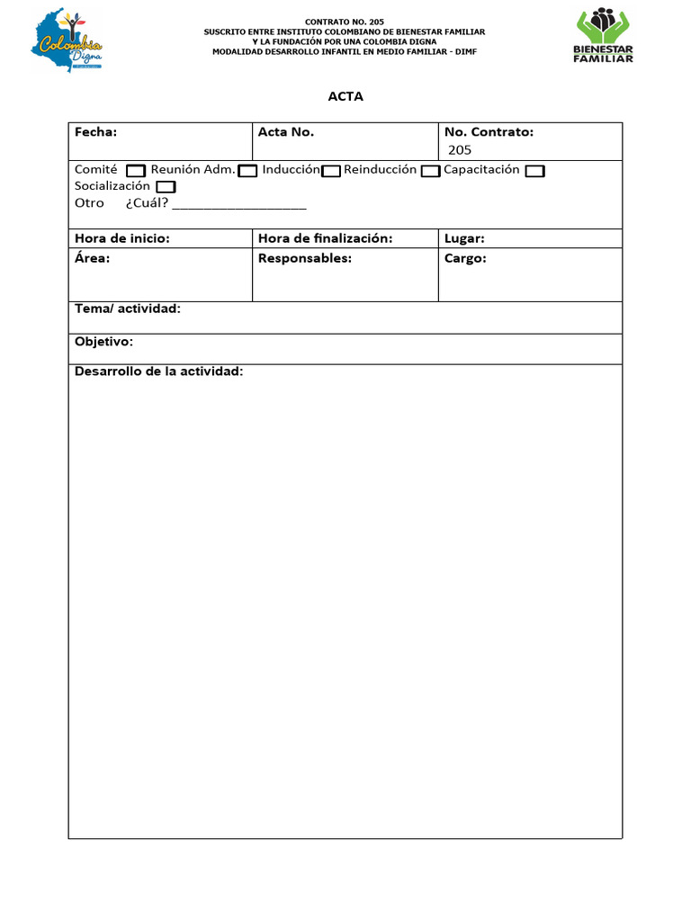 Formato de Actas | PDF | Colombia