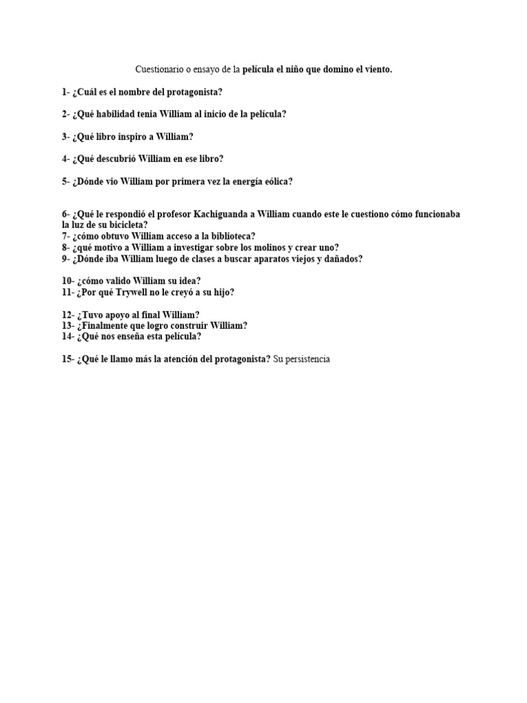 El Niño Que Domo El Viento | PDF