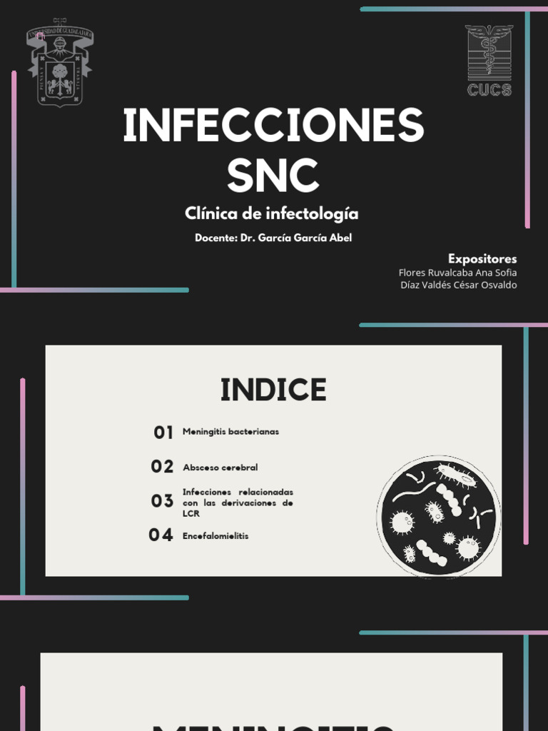 Infección Del SNC | PDF | Meningitis | Enfermedades y trastornos