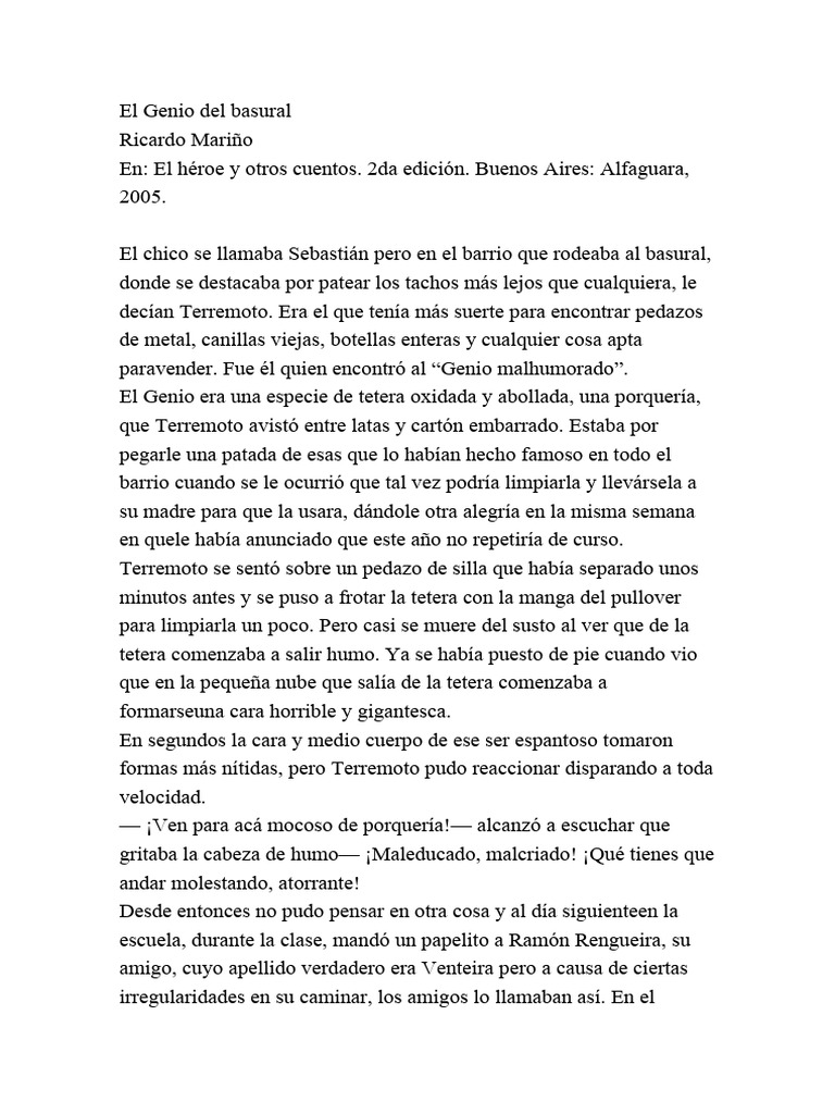 El Genio Del Basural | PDF