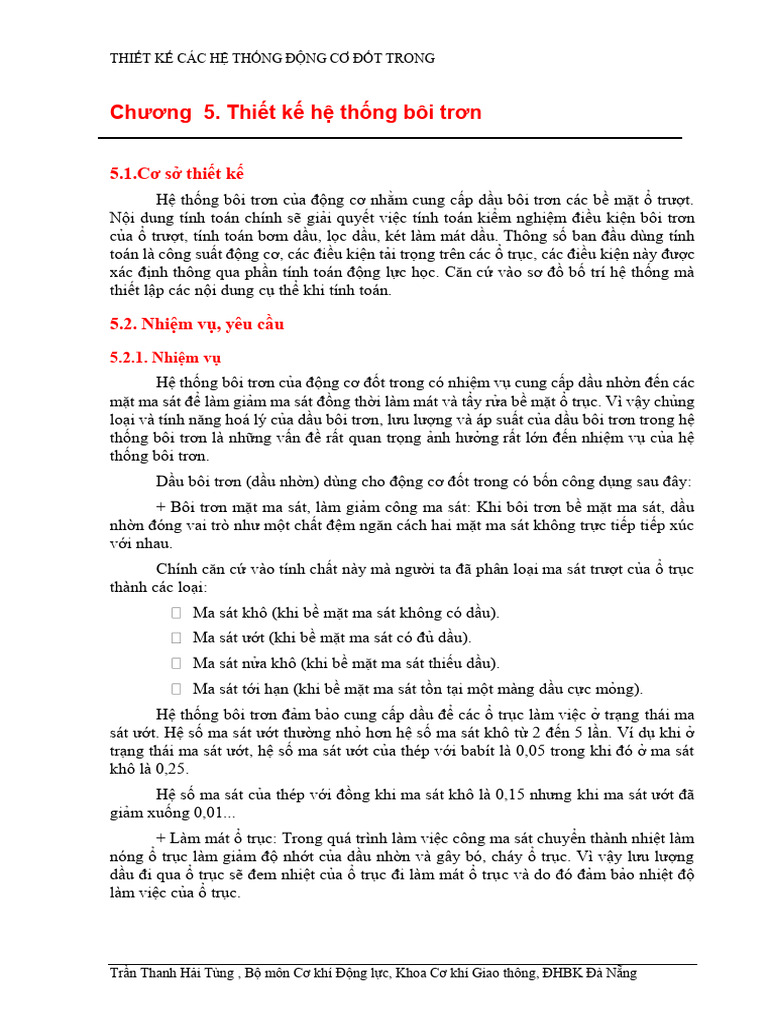 CH5 - Thiet Ke He Thong Boi Tron - V2 | PDF
