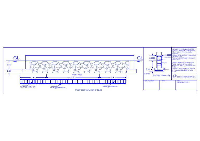 Drawing Gate Beam | Download Free PDF | Structural Engineering | Civil ...